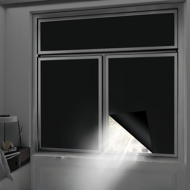 Black Opaque Privacy Window Film Black Glass Window Film Sticker Fully ...