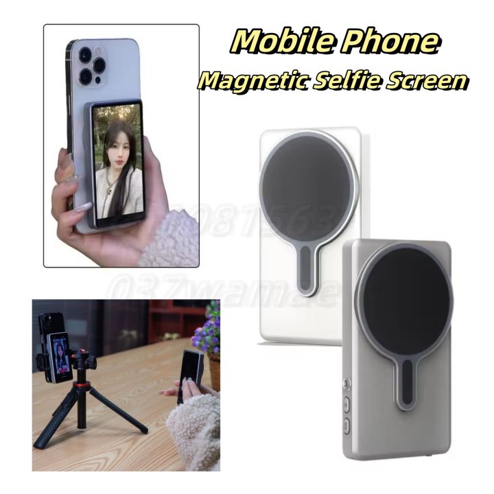 New Magnetic Phone Vlog Selfie Monitor Screen for Phone Rear Camera for ...