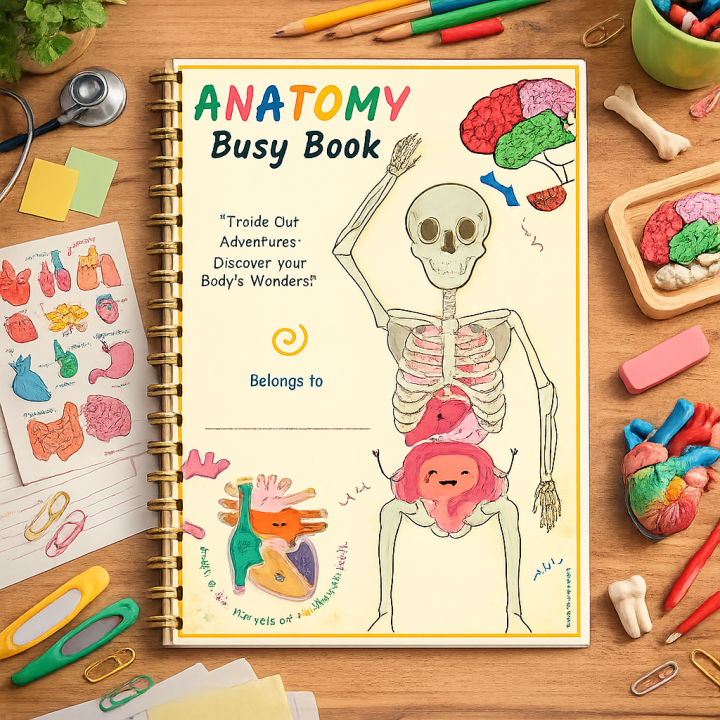 Kids Human Anatomy Busy Book Educational Activity Explore Body Medical ...