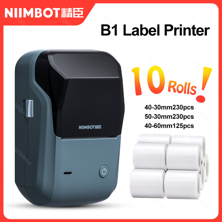 Niimbot B1 Printer Thermal Bluetooth Wireless Mini Mobile Label Sticker Maker with 10 Rolls ...