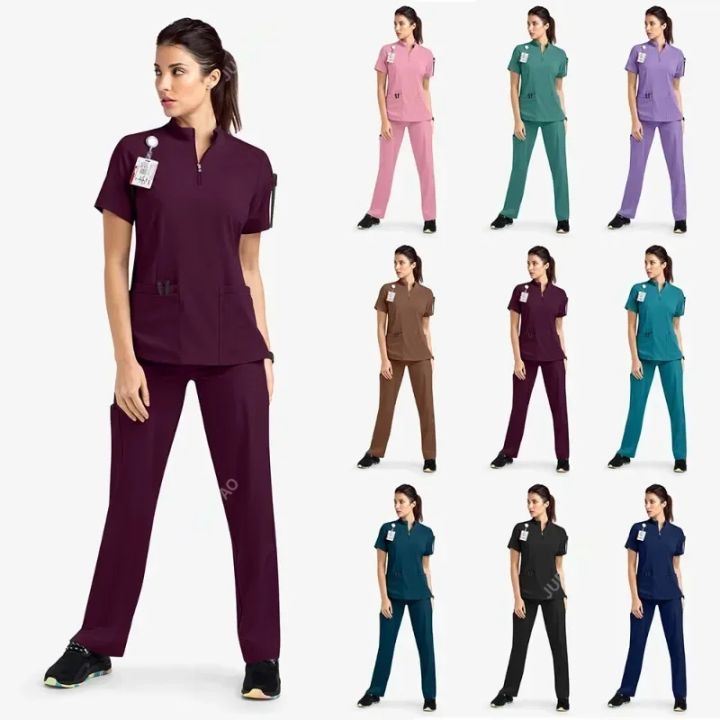High Quality Uniforme Medical Nurse Uniform Scrub Set Women and Men's ...