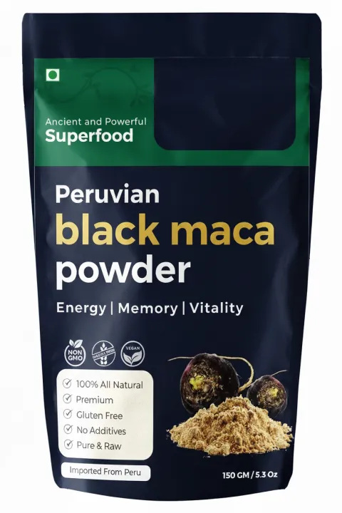 Original Black Maca Powder (100gm) - Pure & Effective Maca for Workout ...