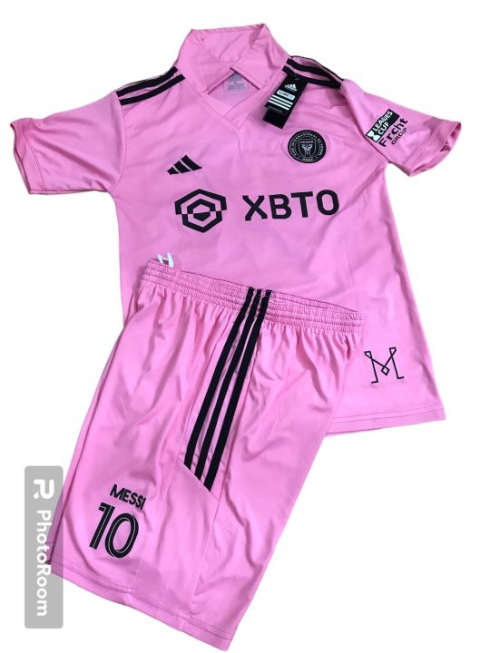 MESSI Inter Miami (pink) Football full kit availble half selves premium ...