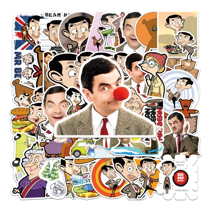 50 Piece Mr. Bean Stickers Waterproof DIY For Phones Laptop Car Sticker ...