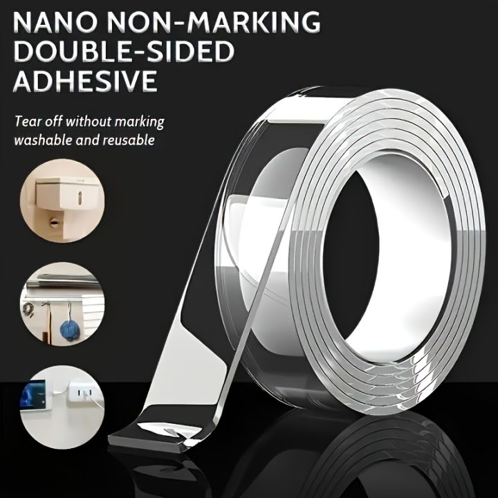 Strong Nano Double-Sided Tape,Heavy Duty Waterproof Adhesive for Walls ...