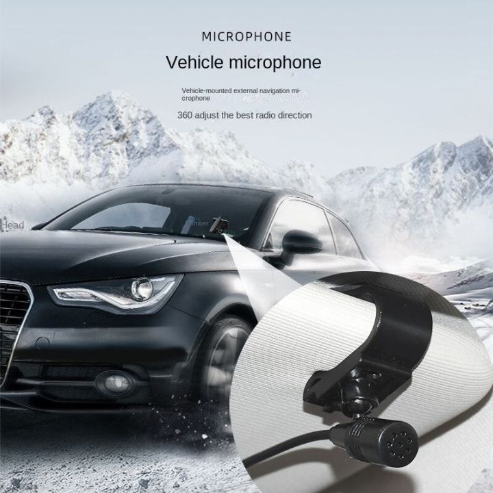 3.5MM Car Audio Microphone Clip Jack Plug Mic 3M Wired Bluetooth ...