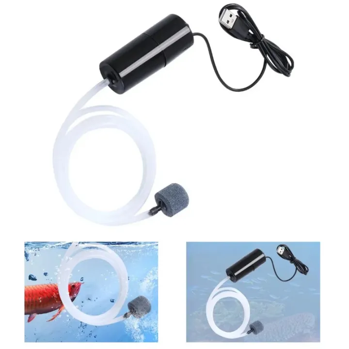 Aquarium Oxygen Air Pump USB Small Oxygenator for Fish Tank Silent Air ...