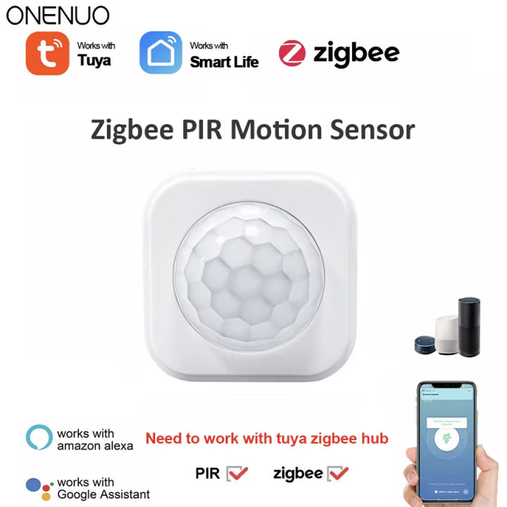 ONENUO Zigbee Human PIR Motion Sensor Detector Security Smart Life Tuya Zigbee Movement PIR ...