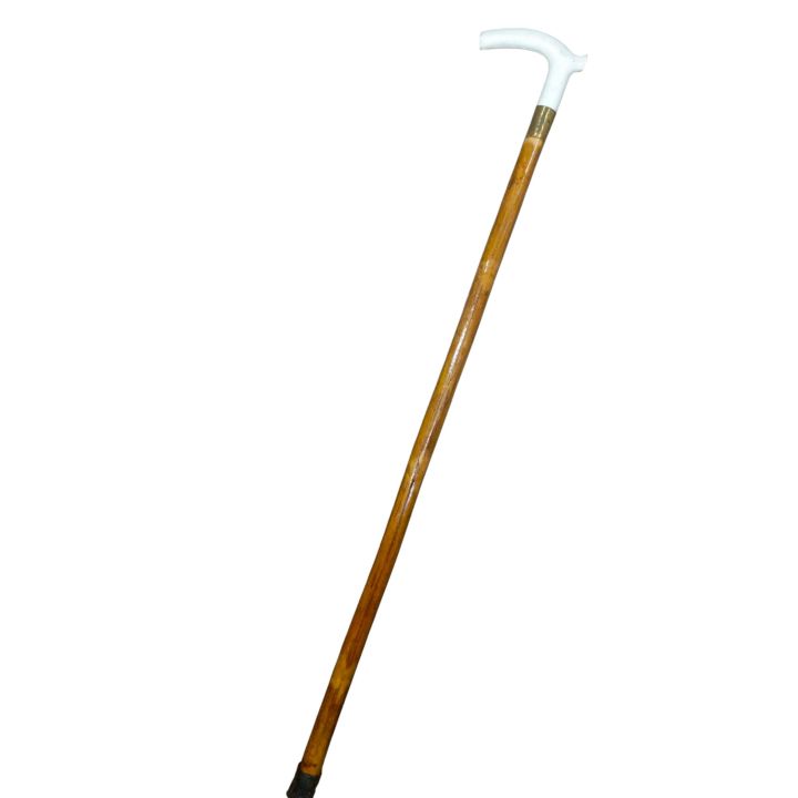 Plastic Handle Wooden Walking Stick, Walking Stick for Old Man, 36 Inch ...