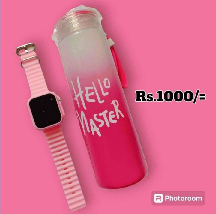 special offer Hello Master Glass Water Bottle & LED Unisex watches 😍 ...
