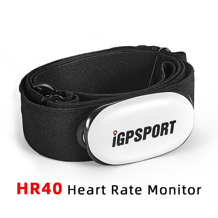 IGPSPORT HR40 Black White Chest Strap Heart Rate Monitor for Cycling ...