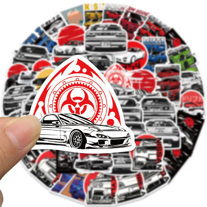 50PCS Japan JDM Racing Car Anime Graffiti Sticker Laptop Motorcycle Car ...