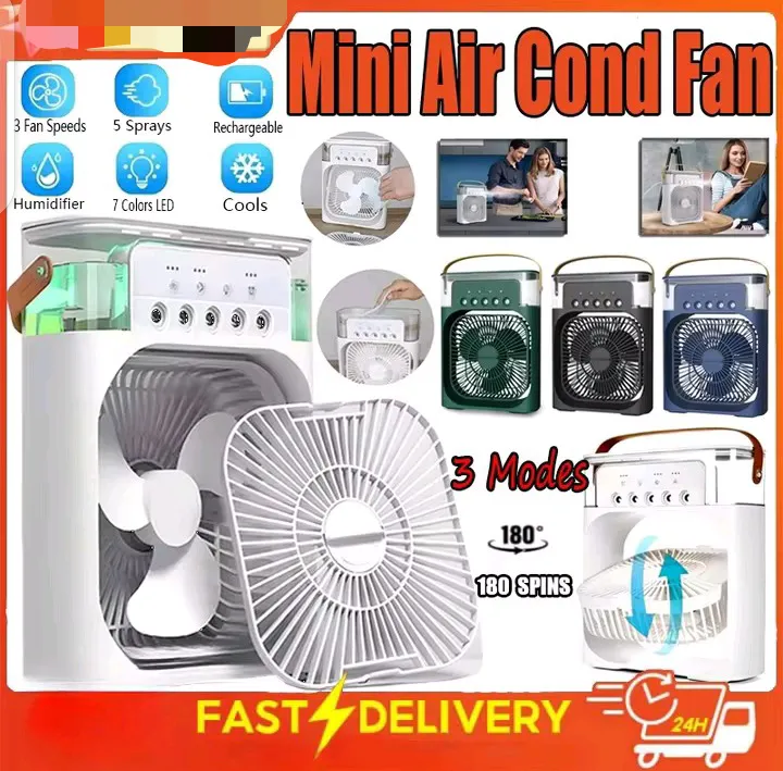 Large Portable 3 in 1 Air Conditioner 3-Speed Small AC Unit Mini Air ...