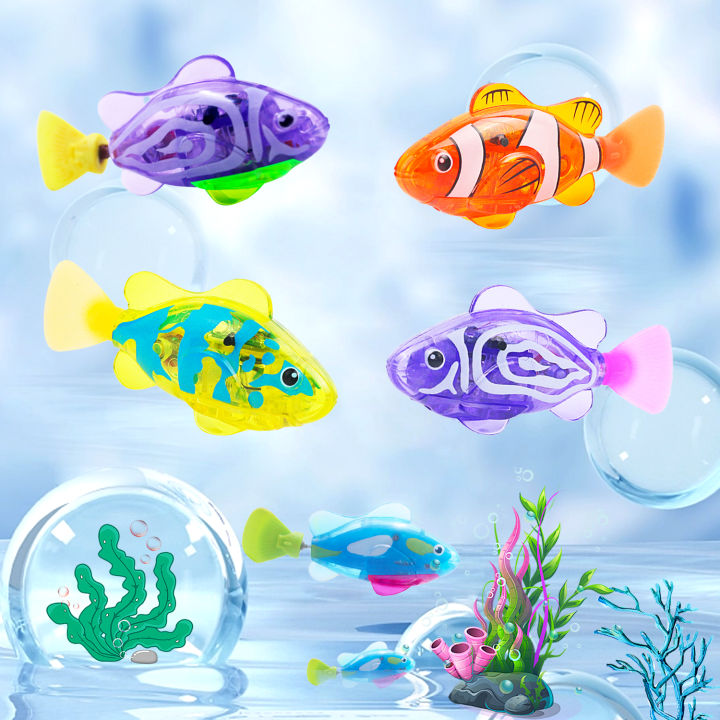 Interactive Robot Fish Toys for Cat/Dog,Activated Swimming in Water ...