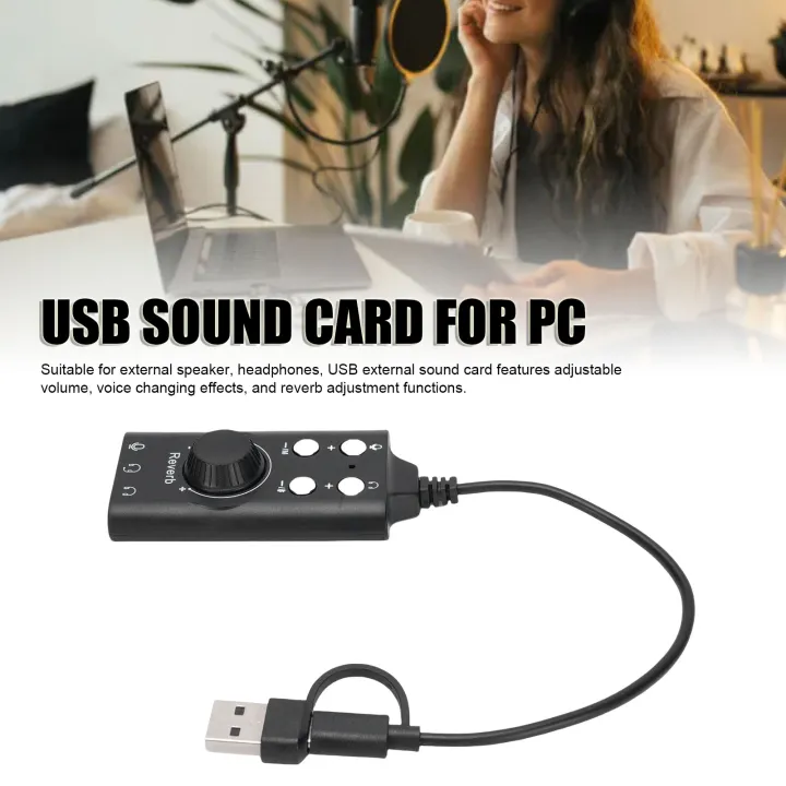 USB External Sound Card USB Type C External Sound Card Microphone ...