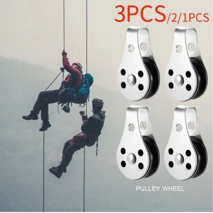 26mm Stainless Steel Pulley Single Wheel Swivel Lifting Rope Pulley Set ...