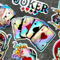 30PCS/Lot Random Laser Rainbow Motorcycle Stickers Car Bike Moto Helmet Tank Joker Graphic ...