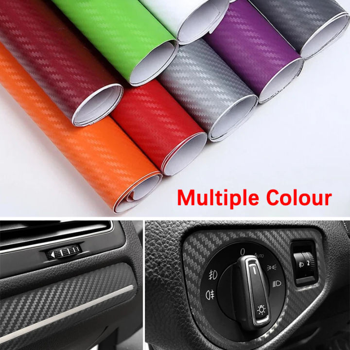 3D Carbon Fiber Vinyl Wrap Film Waterproof Car Stickers Console Laptop ...