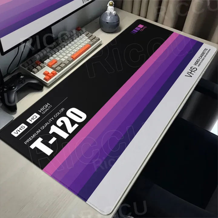 VHS T-120 Mouse Pad Retro Style Pattern Mousepad Desktop Computer ...