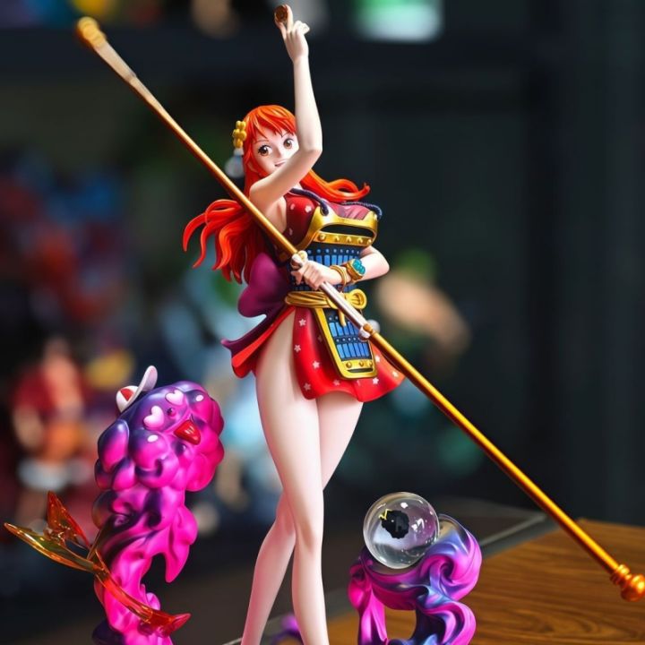 30cm One Piece Nami Onigashima Samurai Standing Pose Anime Figure Model ...