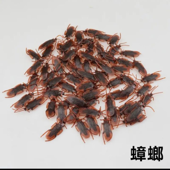 10-100Pcs Artificial Cockroach Realistic Fake Roach Insects Novelty ...
