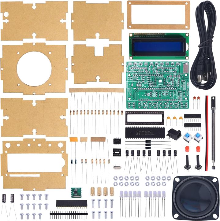 FM Radio DIY Kit Soldering Projects Radio with LED Flashing Lights FM ...