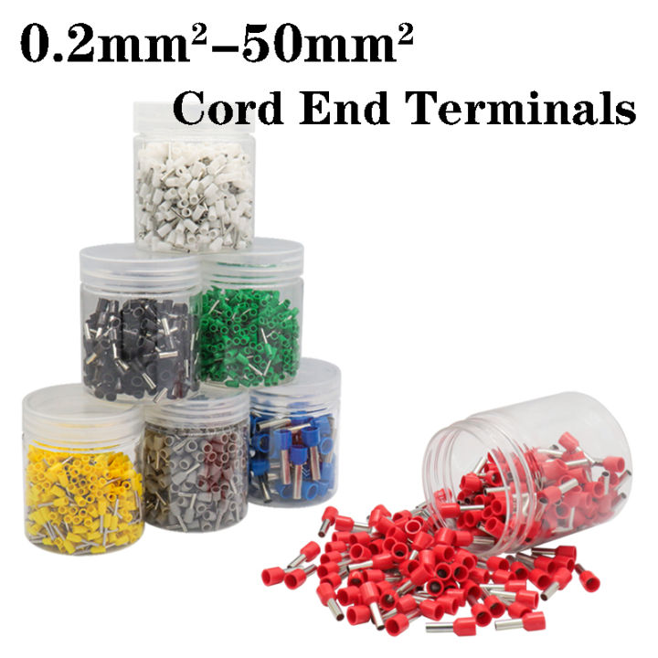 Pure Copper Cord End Terminals Tubular Crimp Terminal E0508 E7508 E1008 ...
