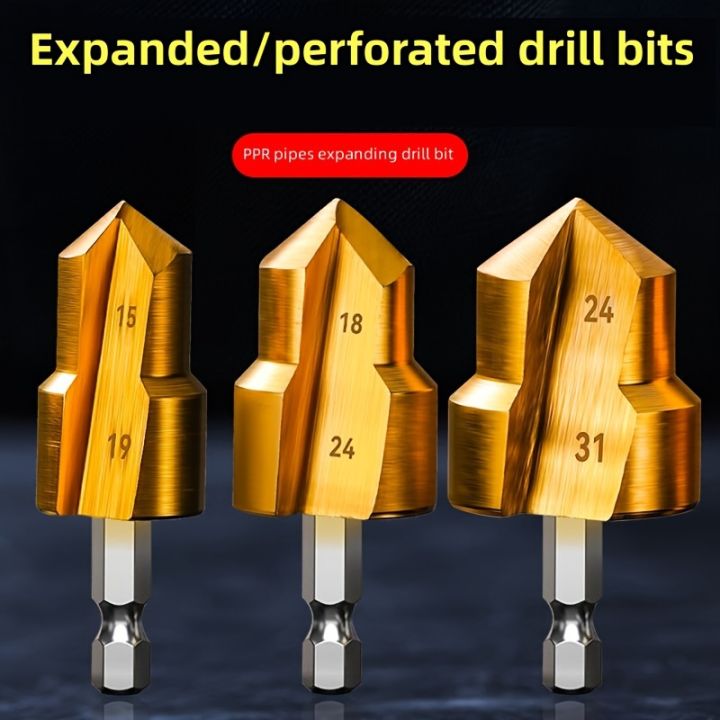 Drill Bit Step Socket For Water PVC Pipe Expander Connector Repair ...