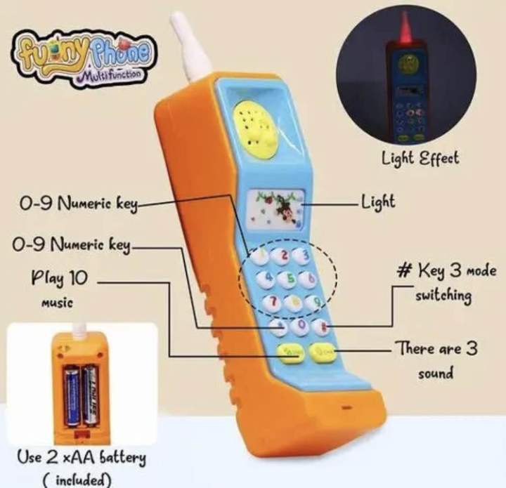 Mobile Phone Toy Musical Phone Toy With Light And Music First Learning ...