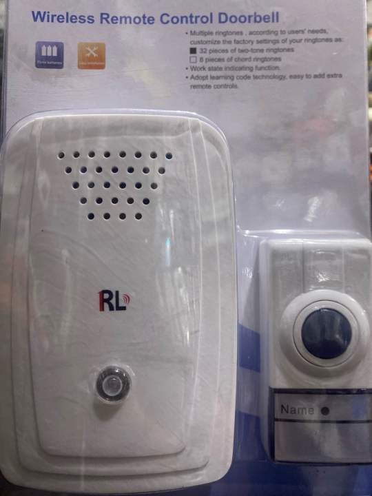Wireless Remote Control Doorbell with 16 Ringtones , Model RL-3918 ...
