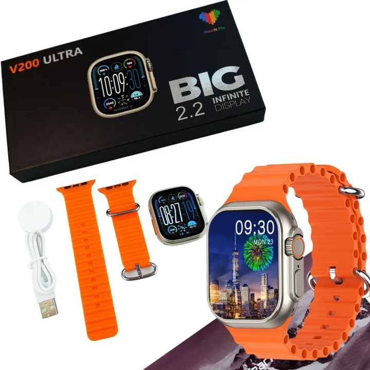 V200 Ultra Smartwatch 2.1′′ Large Screen IP68 Waterproof Sport Smart ...