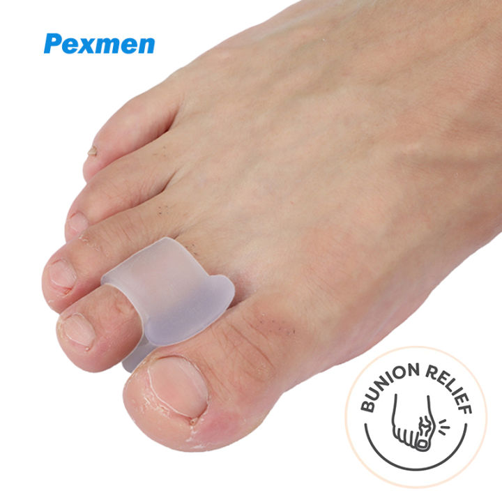 Pexmen 2/4Pcs Gel Toe Separators for Overlapping Toes Bunions Big Toe ...