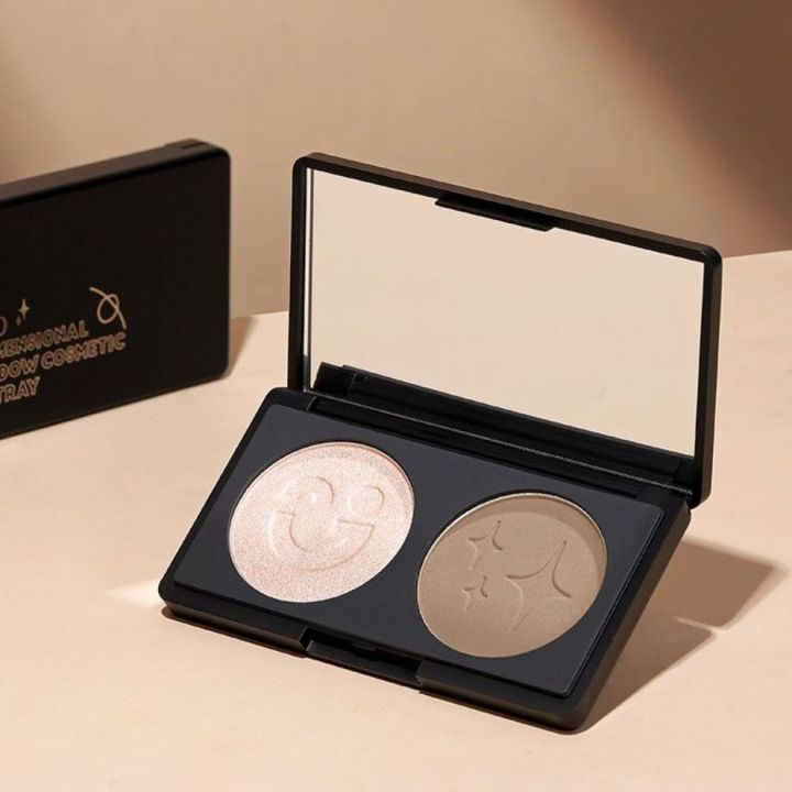 MOOSUN 3D contouring powder palette, delicate and non-flying powder ...
