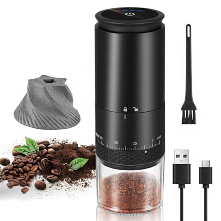 New 1500mAh Electric Coffee Grinder Externally Adjustable Type-C ...