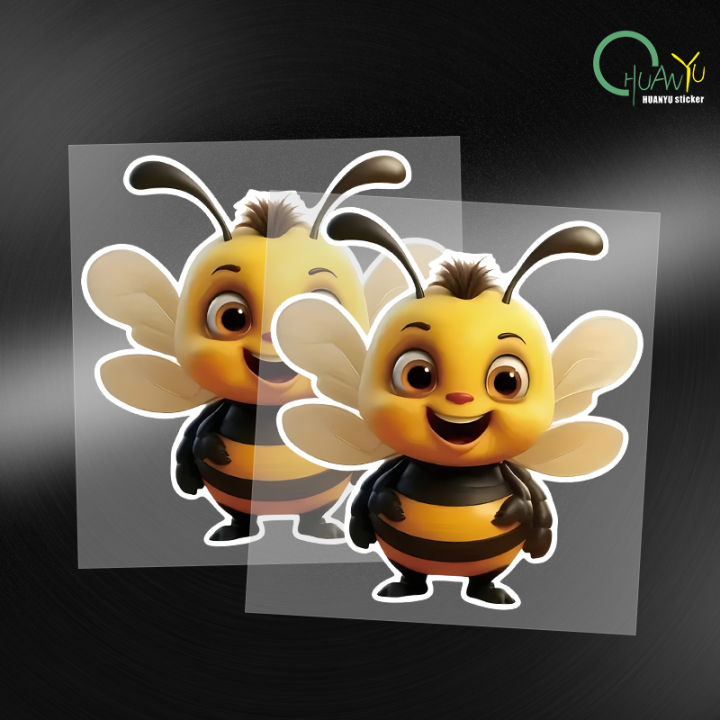 Cartoon Cute Bee Car Reflective Stickers Body Creative Stickers Fuel ...