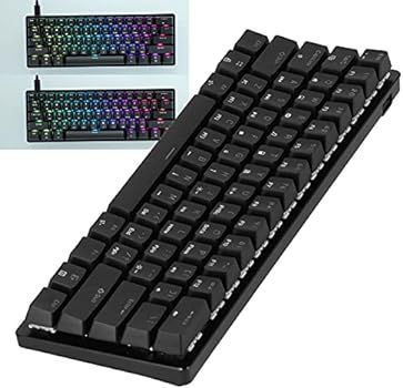 Mechanical Keyboard, 61 Keys Mechanical Gaming Keyboard Plug and Play ...