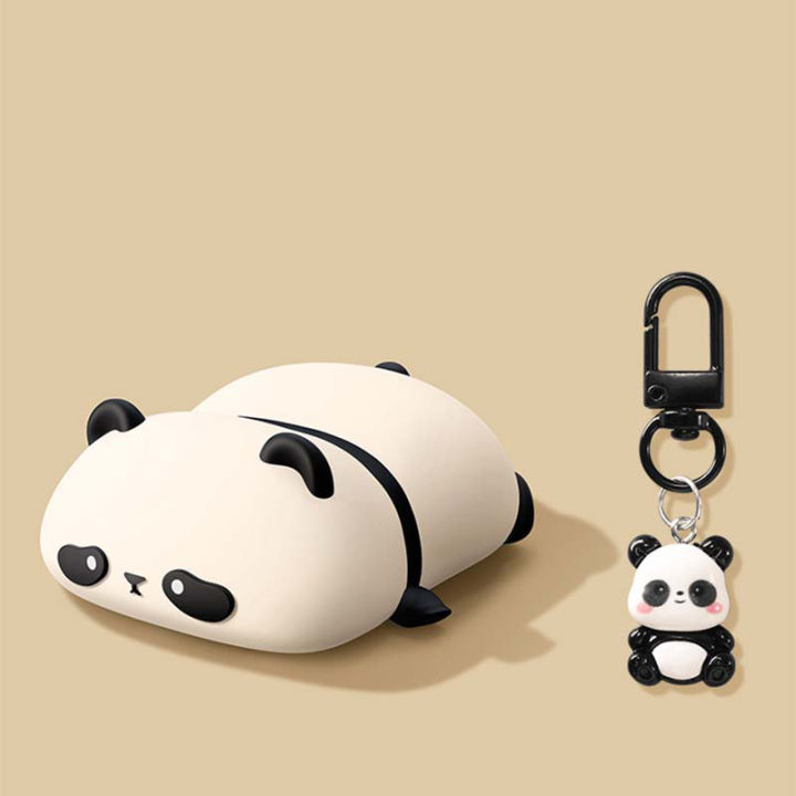 Cute Lying Panda Headphone Case For AirPods 4 (2024) Airpod Pro 1 2 3 ...