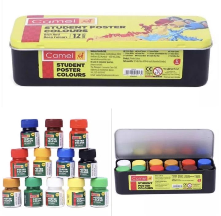 Camel Student Poster Colour Sets- 12 Shades | Daraz.com.np