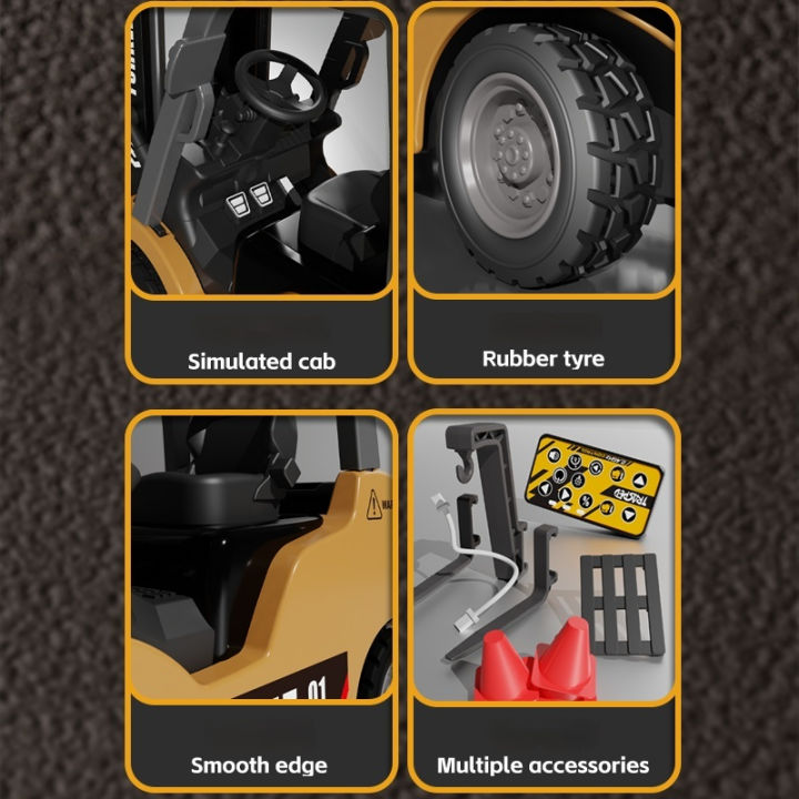 Rc Car Alloy Remote Controlled Toy Mini Forklift 1:64 Multi-function ...