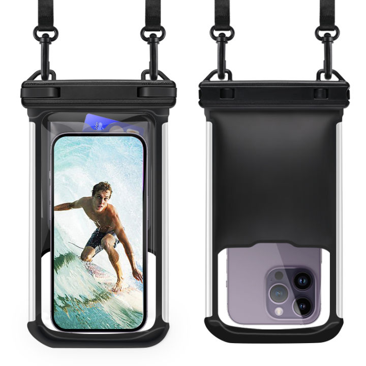 HAISSKY Bubble Float Waterproof Phone Bag For iPhone 16 15 14 13 12 Pro ...