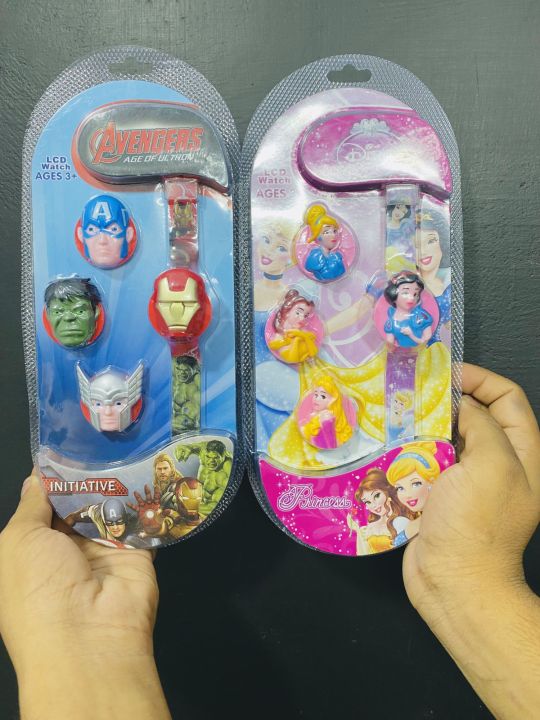 Kids' Changeable Cartoon Face Watch: Unique Digital Watch for Girls ...