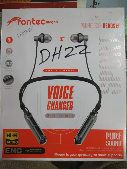 Fontec Megan Wireless Headset fontec Megan Neckband Voice changer ...