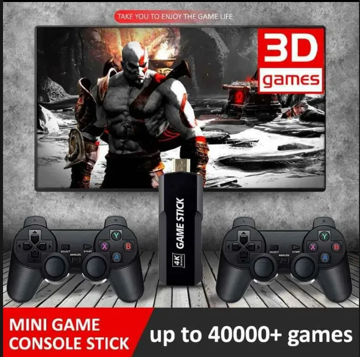 GAME STICK X2+ 64GB 37,000 Plus Games 4K Game Stick 3D HD Retro Video ...