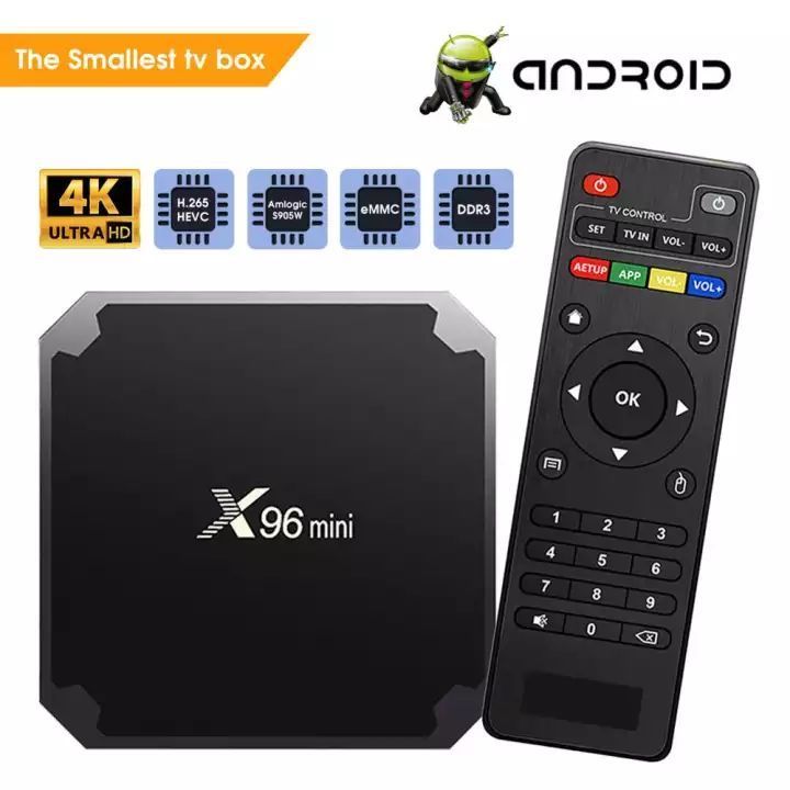 Smart X96 Mini Android TV Box, Wi-Fi, 2GB RAM, 16GB ROM for CRT TV, LCD ...