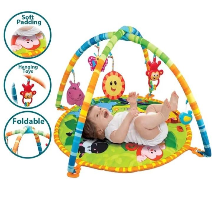 Baby Play Mat with Hanging Rattles For kids / Indoor Games Baby / Baby ...
