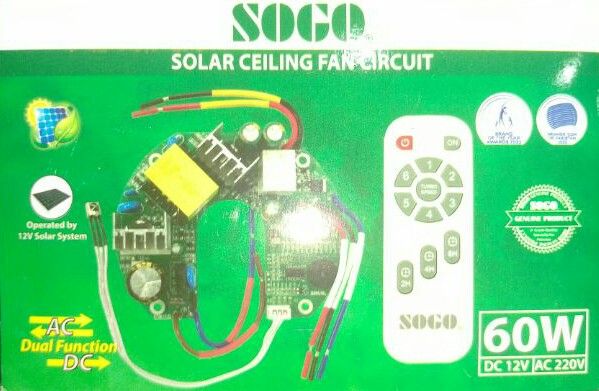 Sog* AC DC Fan 60 watt Circuit with Remote l Built for best performance ...