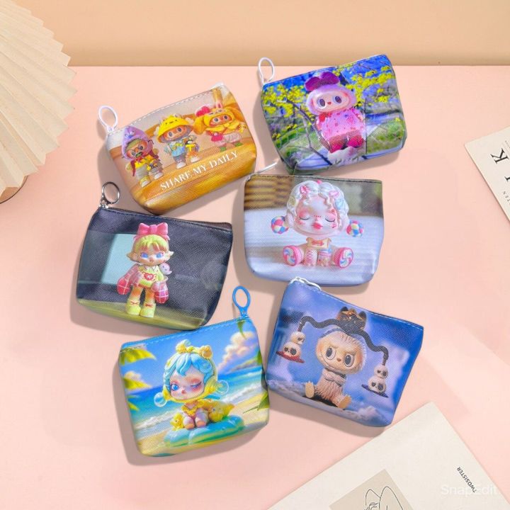 1 piece cute cartoon labubu coin purse can put a lot of money ready to ...