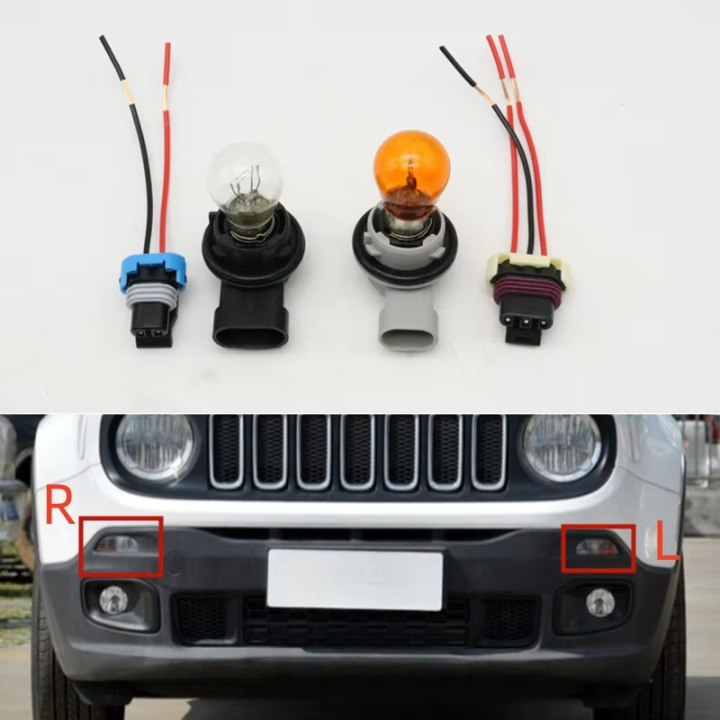 Front DRL Daytime Running Light Turn Signal Lamp Bulb Plug Cable Socket ...