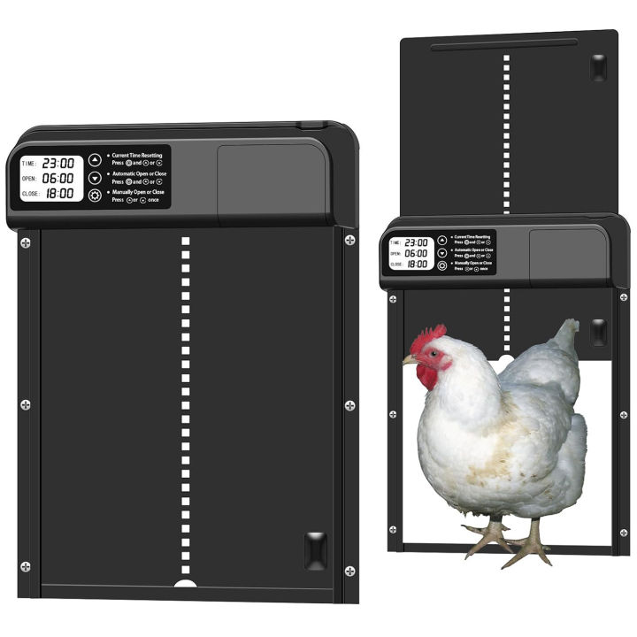 Fully automatic chicken coop door, aluminum automatic chicken door ...