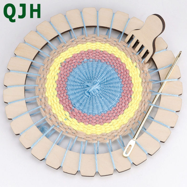 Wooden Yarn Weaving Machine Kit Mini Loom Circular Weaving DIY Craft ...